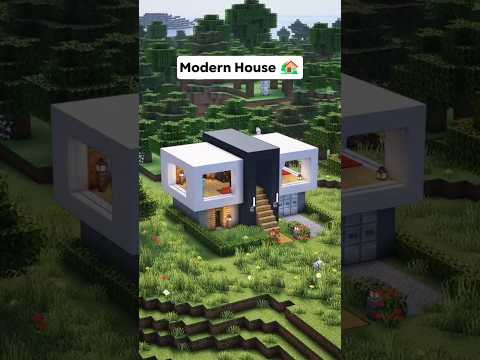 Building a Morden House in Minecraft In Survival Mode🤔🤔🤔