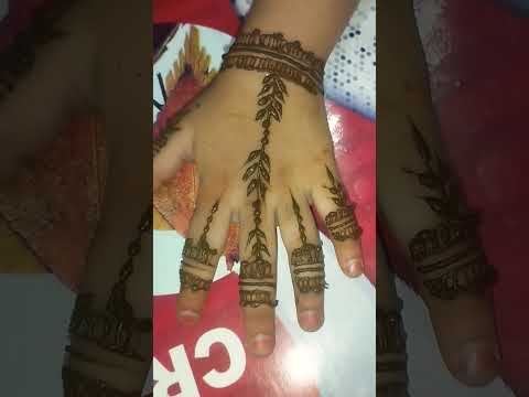 simple Mehndi design for kids☺️ #cute #ytshorts #henna
