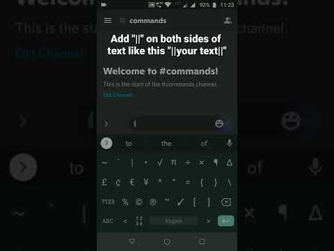 How to create hidden text in Discord