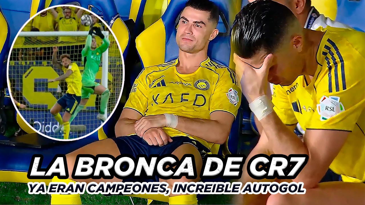🚨😭 A 30 SEGUNDOS DEL TÍTULO… así explotó Cristiano Ronaldo tras la tragedia del Al Nassr