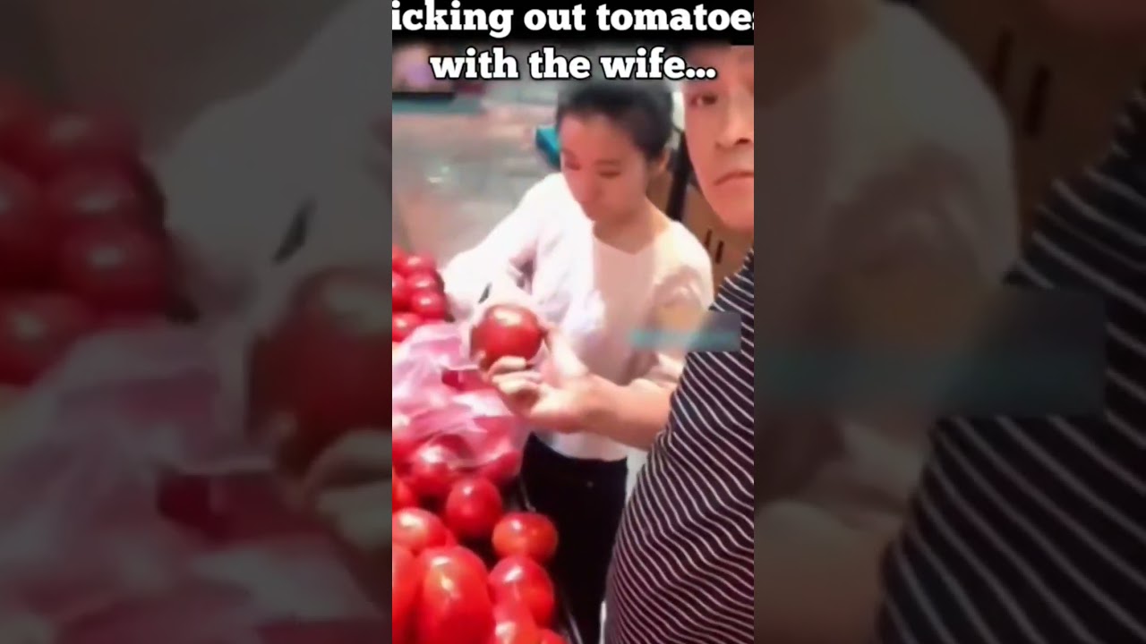 Picking out tomatoes with the wife #funny #funnyvideo #randommemes