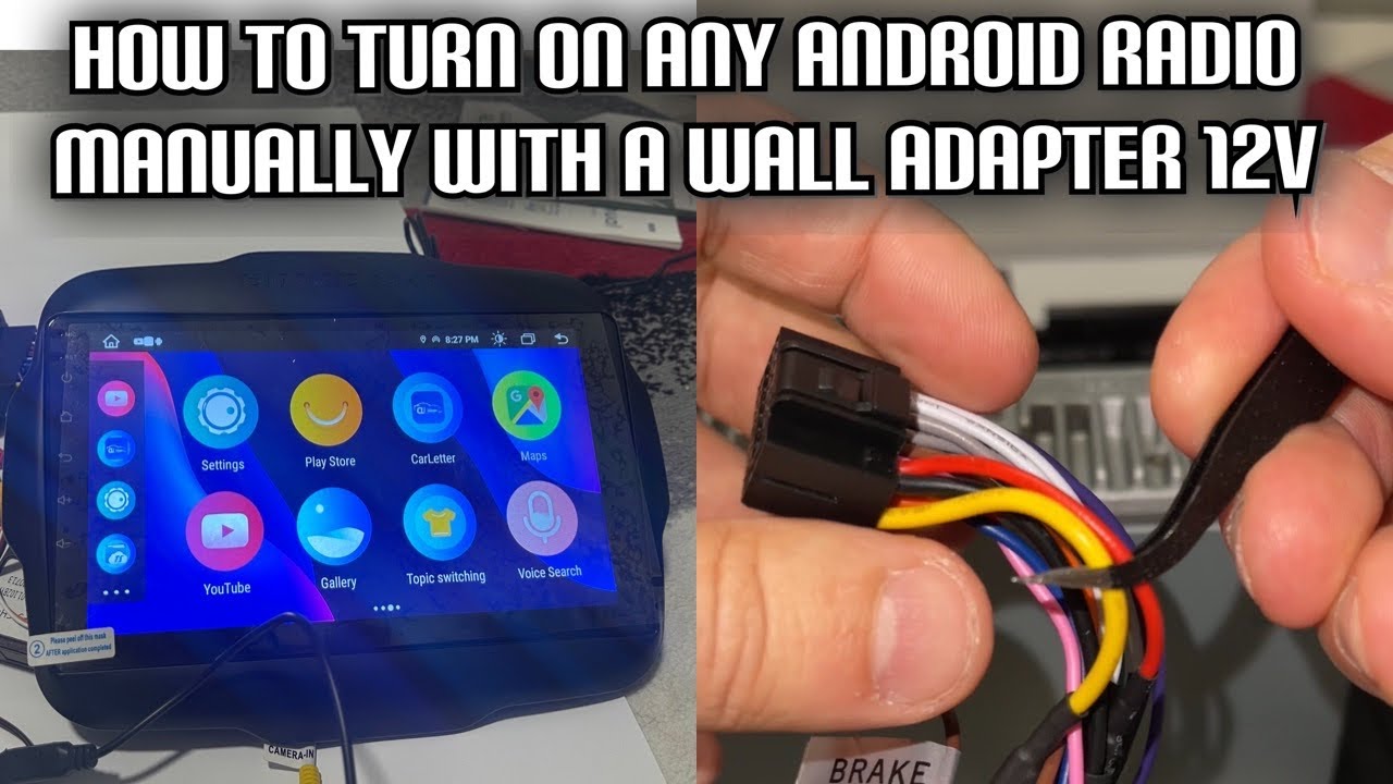How to Turn On Any Android Headunits With A Wall Adapter | Wire Diagram + and -