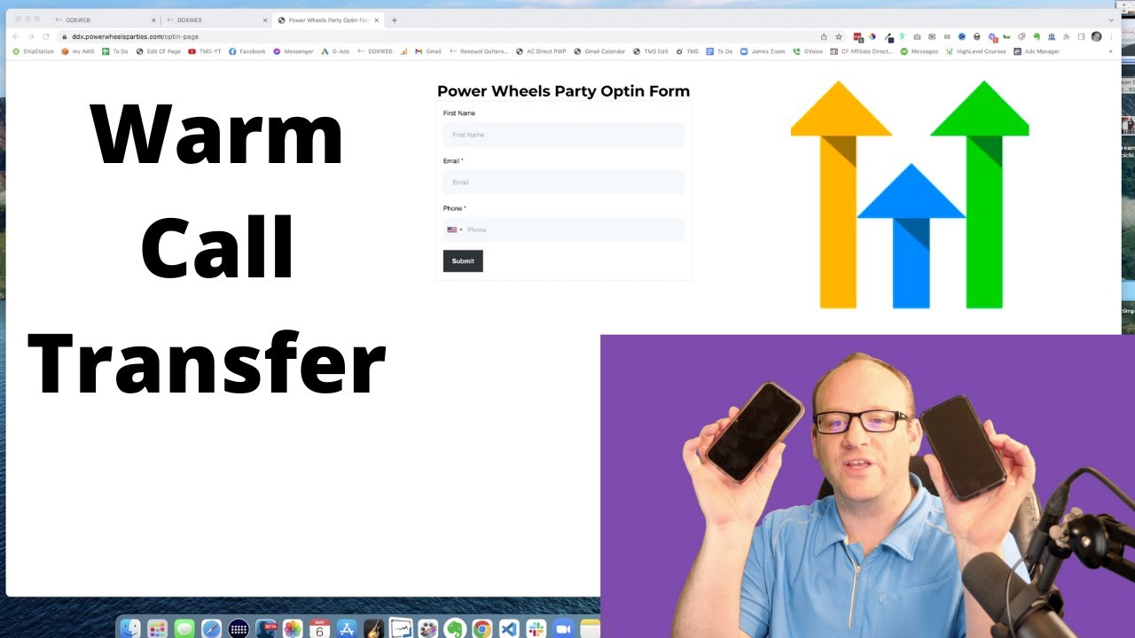 How To Do a Warm Call Transfer from a GoHighLevel (GHL) Optin Form!