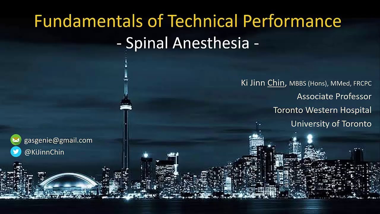 Successful Spinal Anesthesia / Epidural / Lumbar Puncture - Fundamentals of Technique