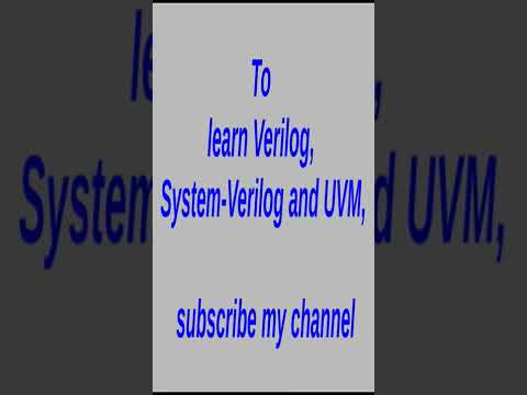 Learn VLSI #shorts  #short #systemverilog  #uvm  #verilog  #verification #vlsi