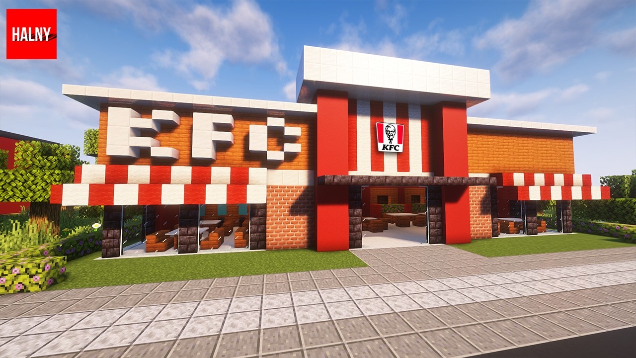 How to build a KFC restaurant in Minecraft 🍗 - マイクラビルダーズ