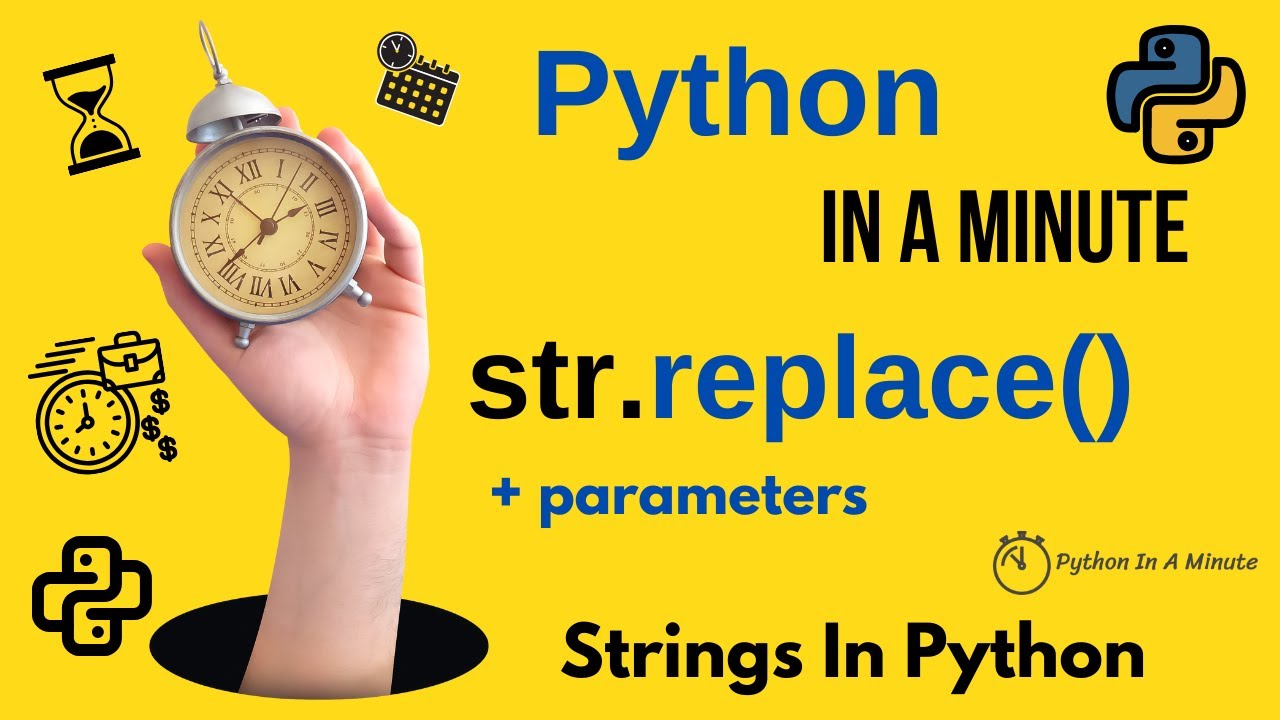 str.replace(old, new[, count]) - Replace Substrings in Python Strings