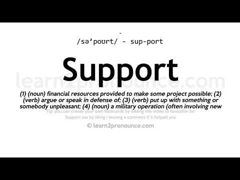 Support pronunciation and definition