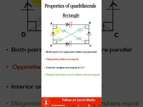 Properties of a #rectangle #euclideangeometry #quadrilaterals