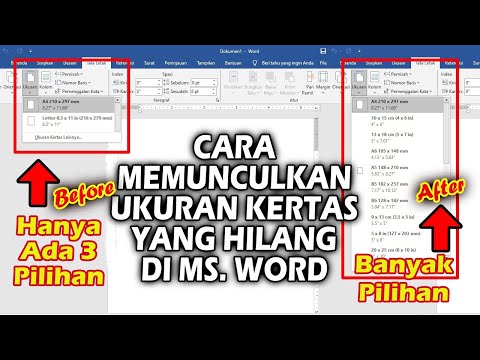 CARA MEMUNCULKAN UKURAN KERTAS YANG HILANG DI MICROSOFT WORD HANYA ADA 3 (A4, LETTER, CUSTOM SIZE)