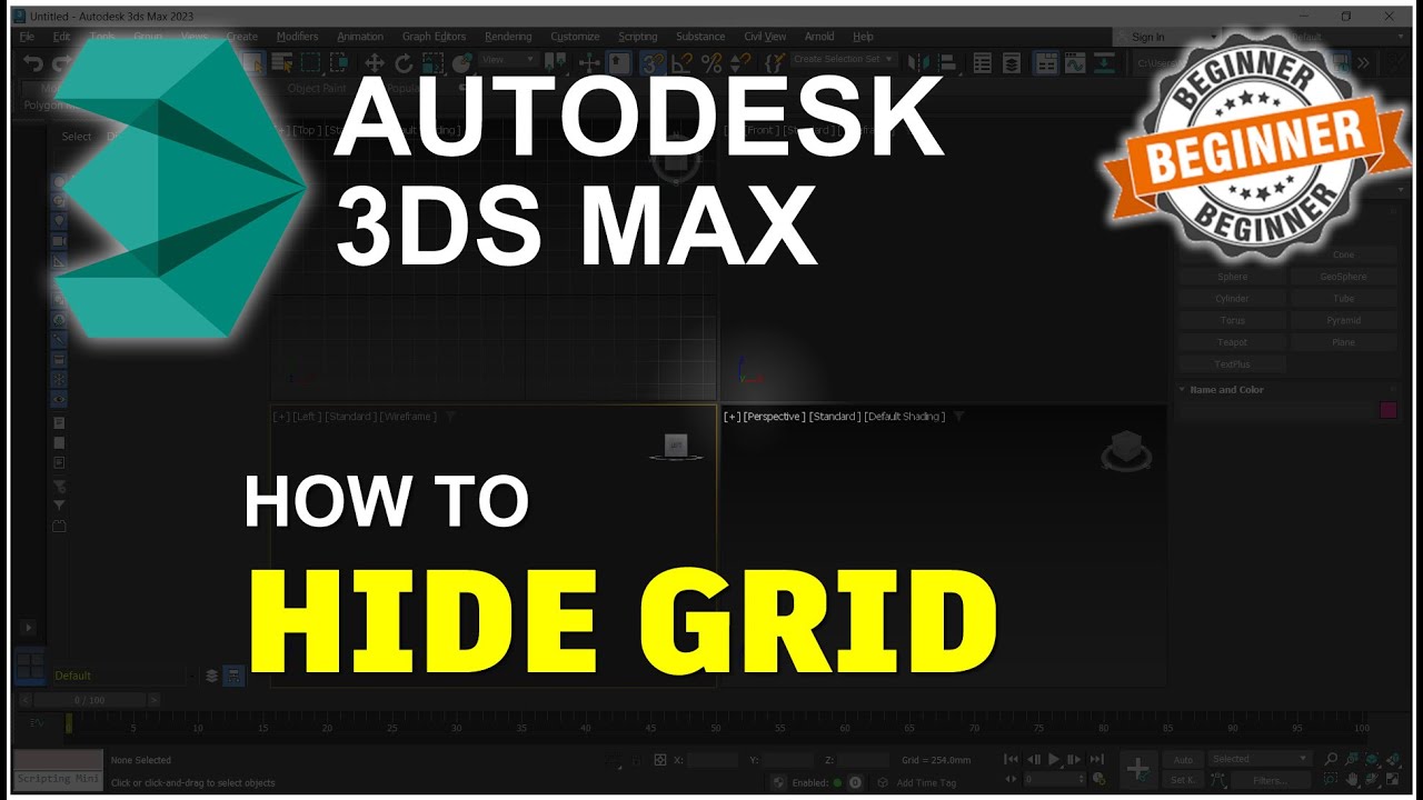 3Ds Max How To Hide Grid Tutorial