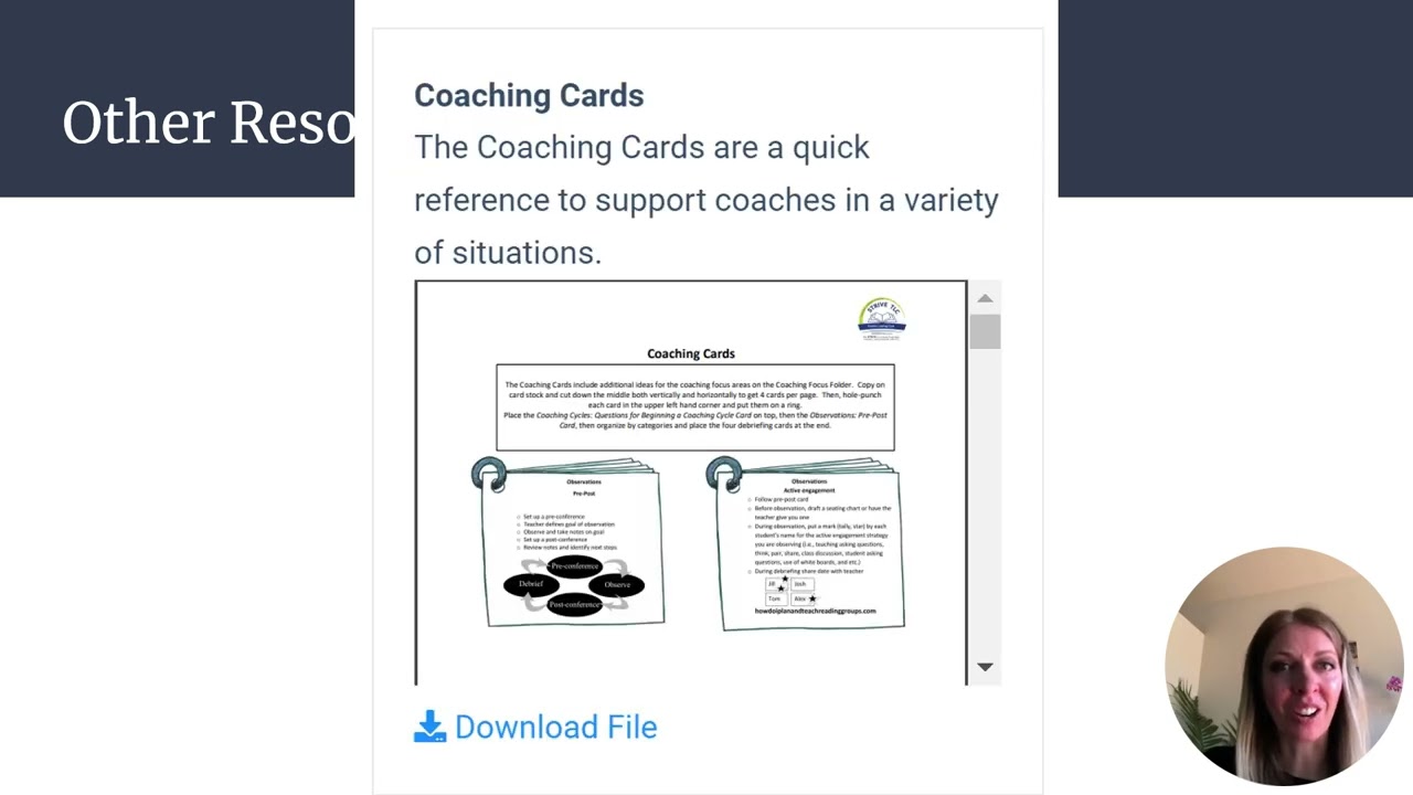 STRIVE Group Coaching Resources