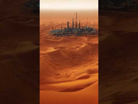 Sand begins to swirl, and a futuristic city rises piece by piece #ai #aianimation #aishorts