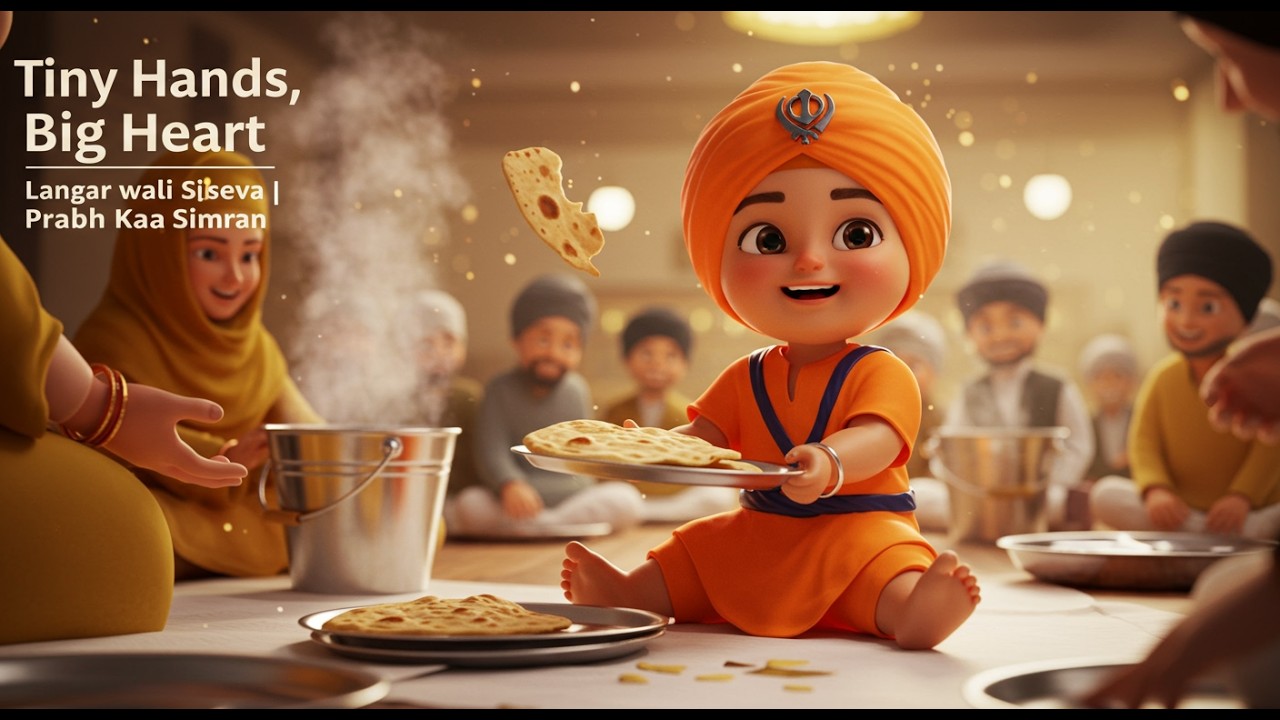 Sikh Baby’s First Seva – Tiny Hands, Big Heart | Animated Sikh Story | Prabh Kaa Simran