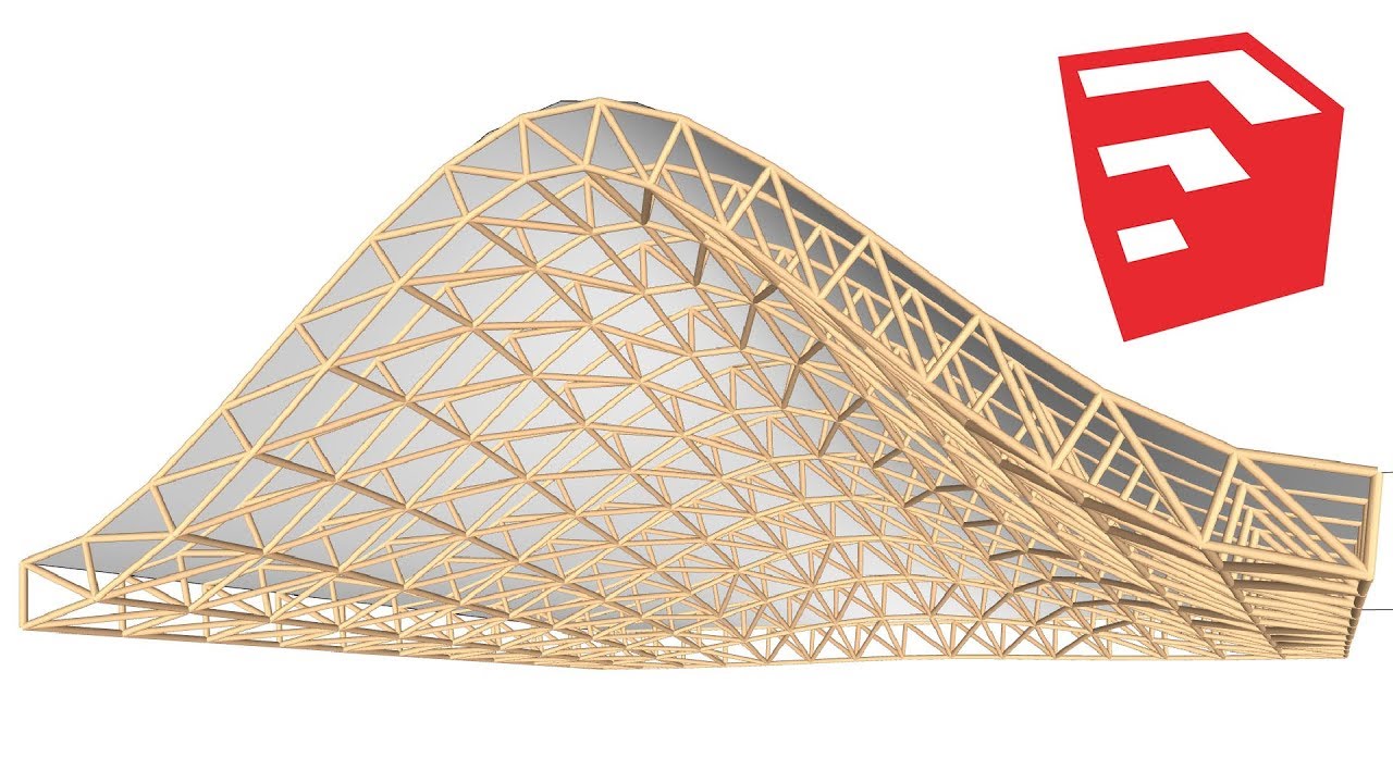 Space Truss/Frame Structure on Curved Surface