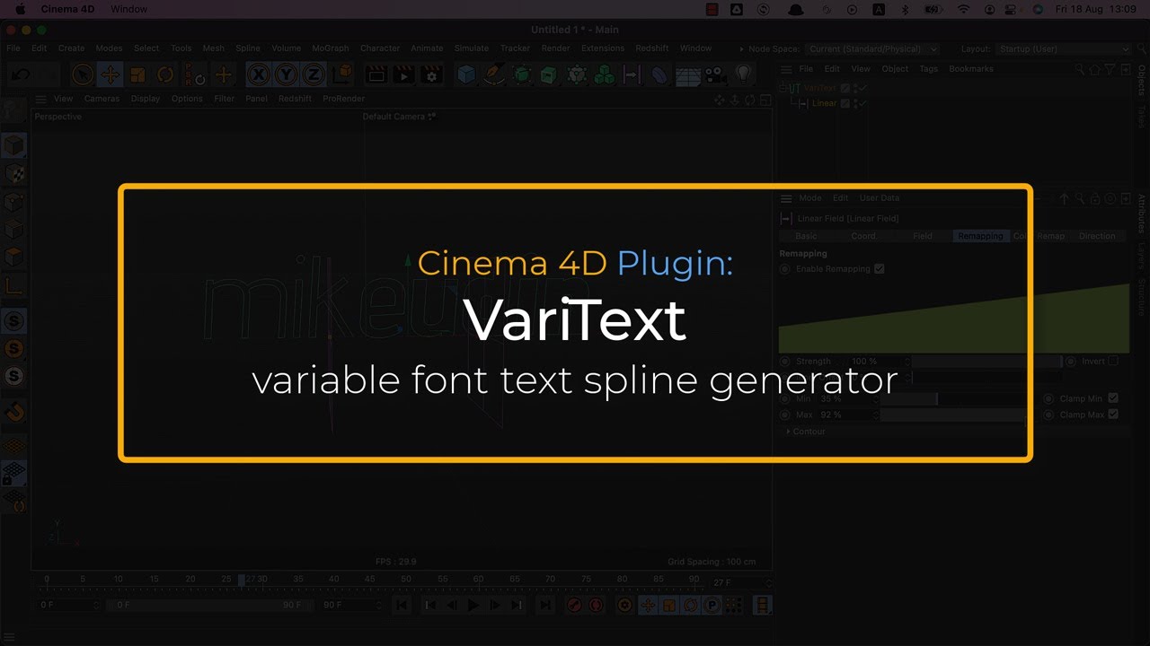 Cinema 4D plugin: VariText