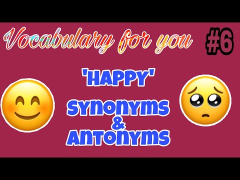 'Happy' Synonyms & Antonyms| Vocabulary for you |Spoken English in Tamil | Miss.Literature| ESK