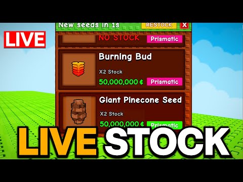 LIVE 🔴 GROW A GARDEN STOCK 24/7! (GEAR, WEATHER, SEEDS)
