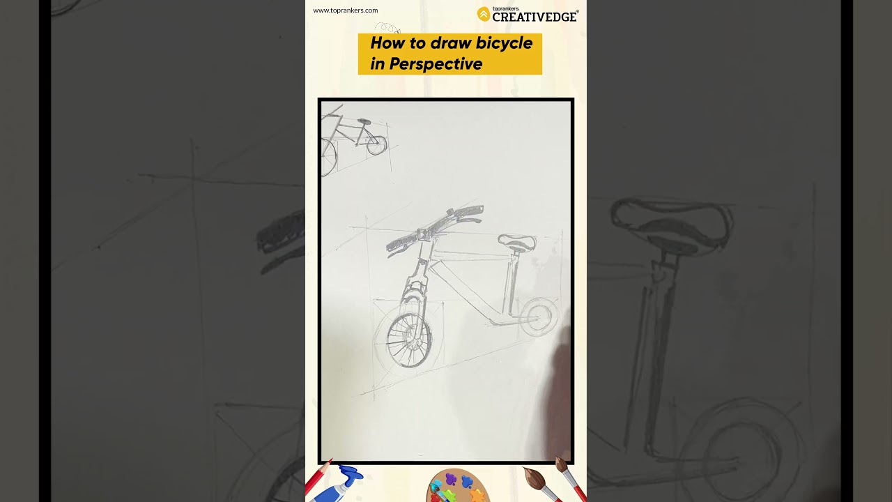 🚲 How to Draw a Bicycle in Perspective | Design Aspirants Must Watch! #shorts