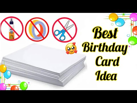 Happy Birthday greeting card making/ how to make card for Birthday/ Easy & Beautiful birthday card