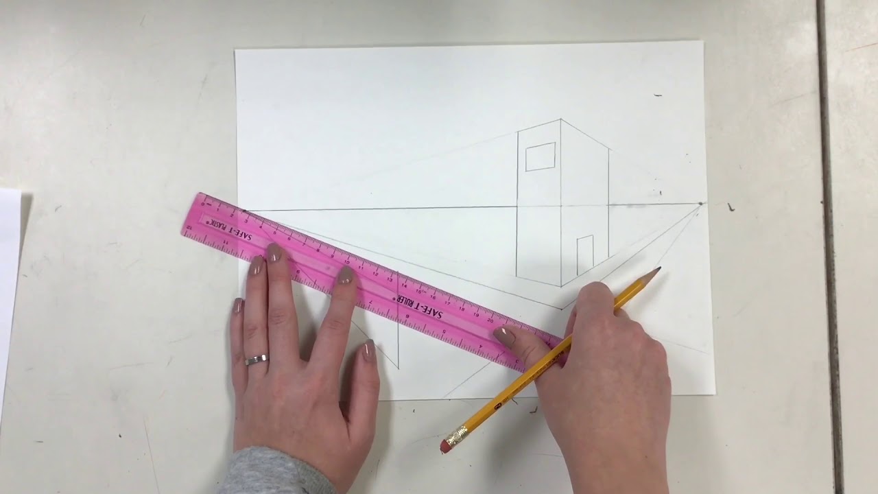 Two point perspective city