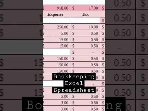 Bookkeeping Excel Spreadsheet Google Sheets Template for Small Business