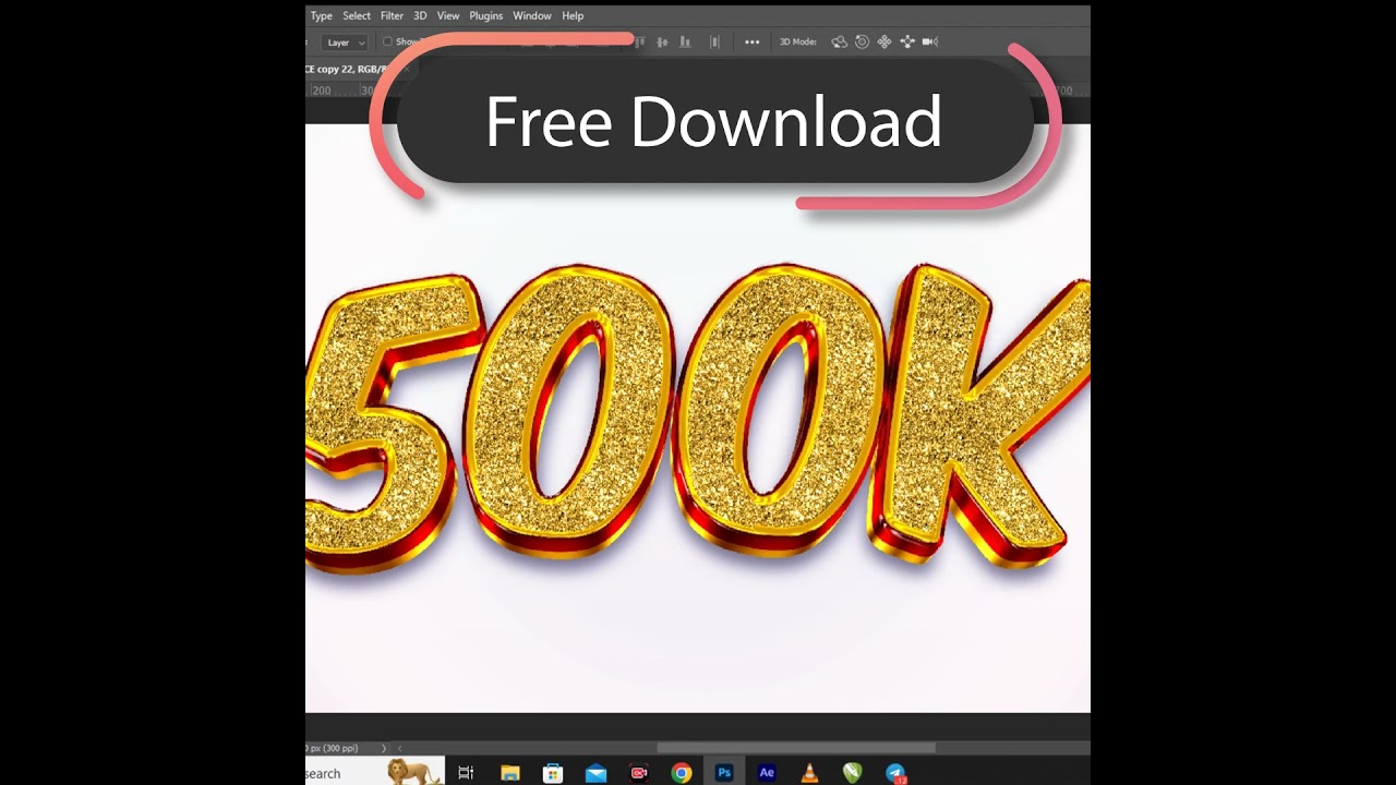 How to make 3D  PSD Text Effect | Graphics Design  |  Free Download