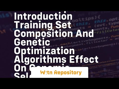 elite germplasm introduction training set composition and genetic optimization algorithms effect on