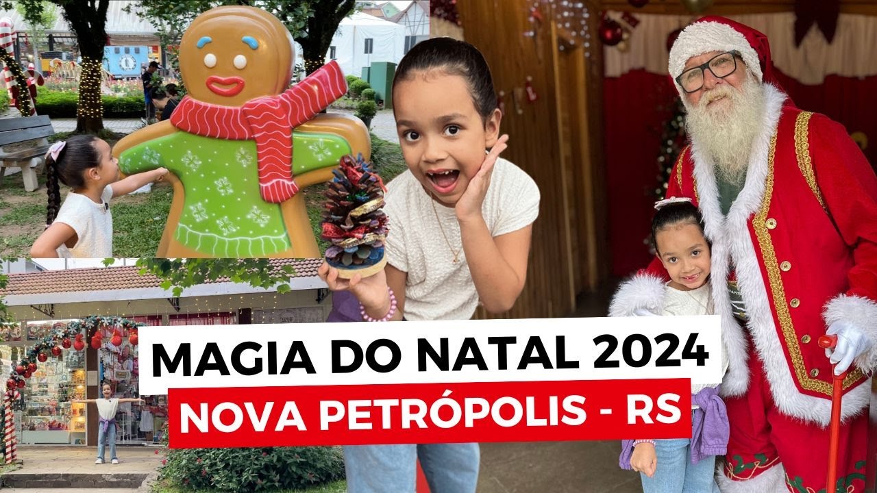 Magia do Natal 2024 | Nova Petrópolis - RS | Praça das flores VLOG 🎄🎅