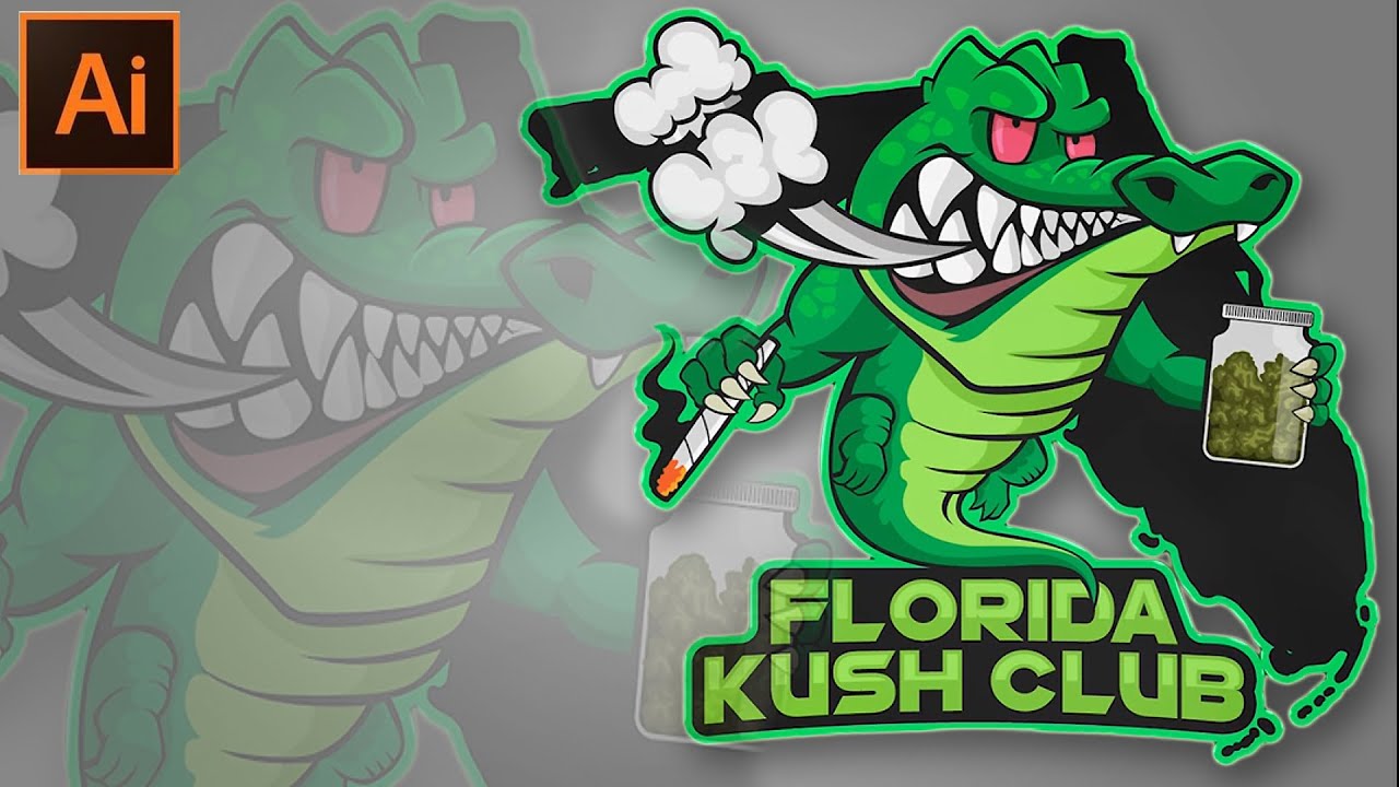 Adobe Illustrator Tutorial: Alligator mascot logo | Mascot Logo Design | E Sports Logo Design