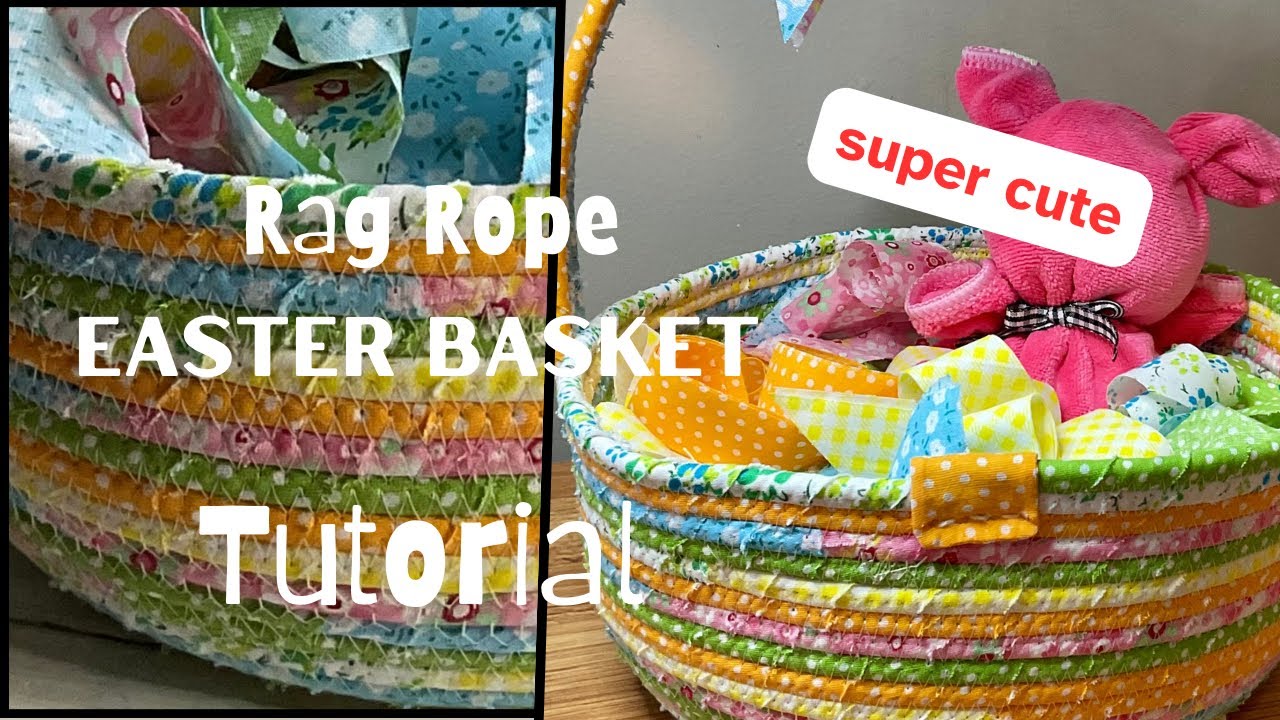 Easter Basket from clothesline type rope and fat quarters, super cute