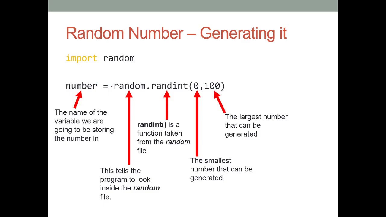 Python Lesson 14 - Random Numbers