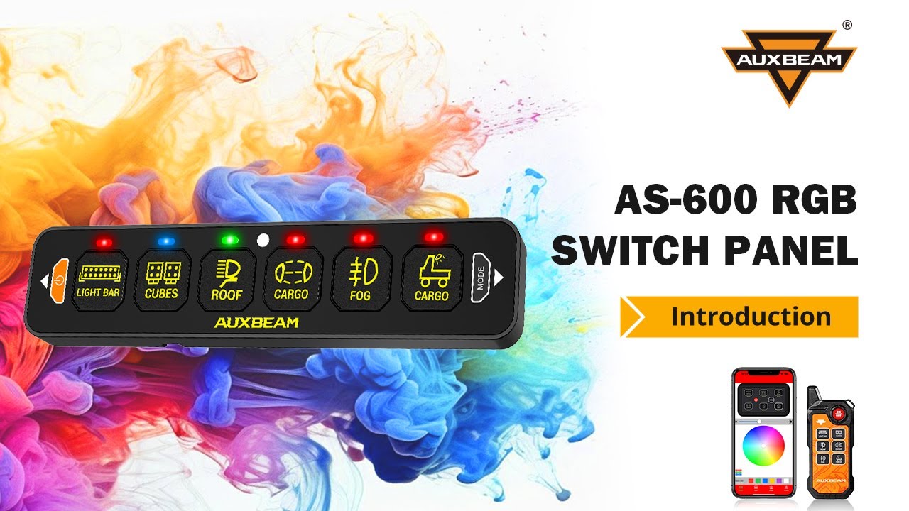NEW! Auxbeam® AS-600 RGB Switch Panel with APP&Remote Control