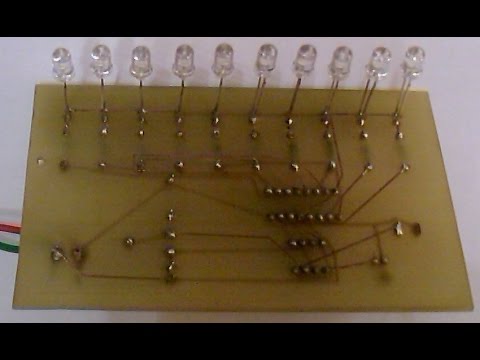 Johnson Decade Counter Designed on a Double Layer PCB using 4017