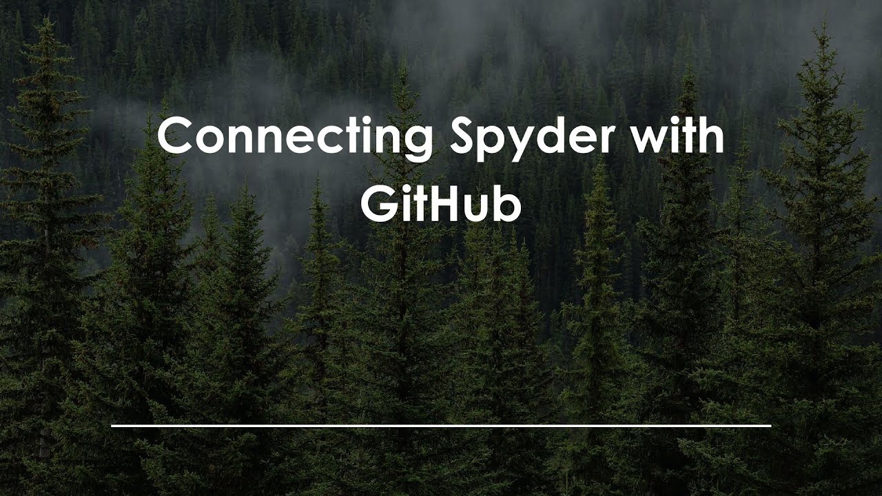 Connecting Spyder with GitHub