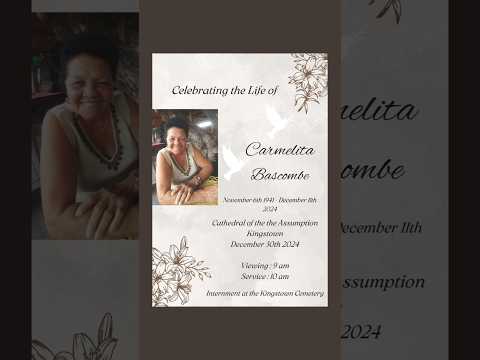 Carmelita Bascombe | Funeral Announcement #obituariessvg