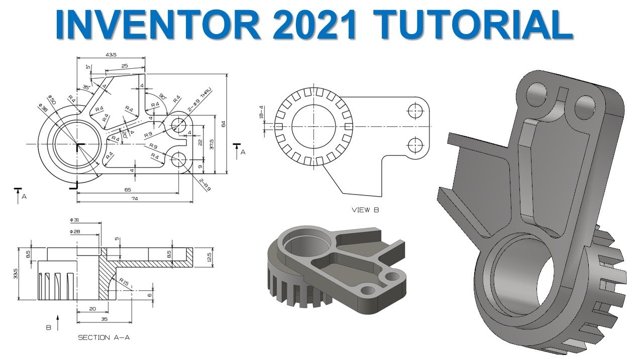 Inventor 2021 Tutorial #202 | 3D Model Basic Beginners