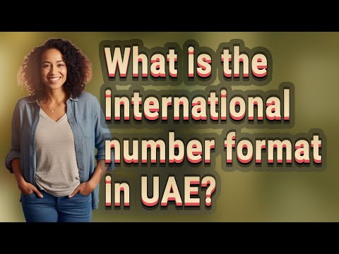 What is the international number format in UAE?