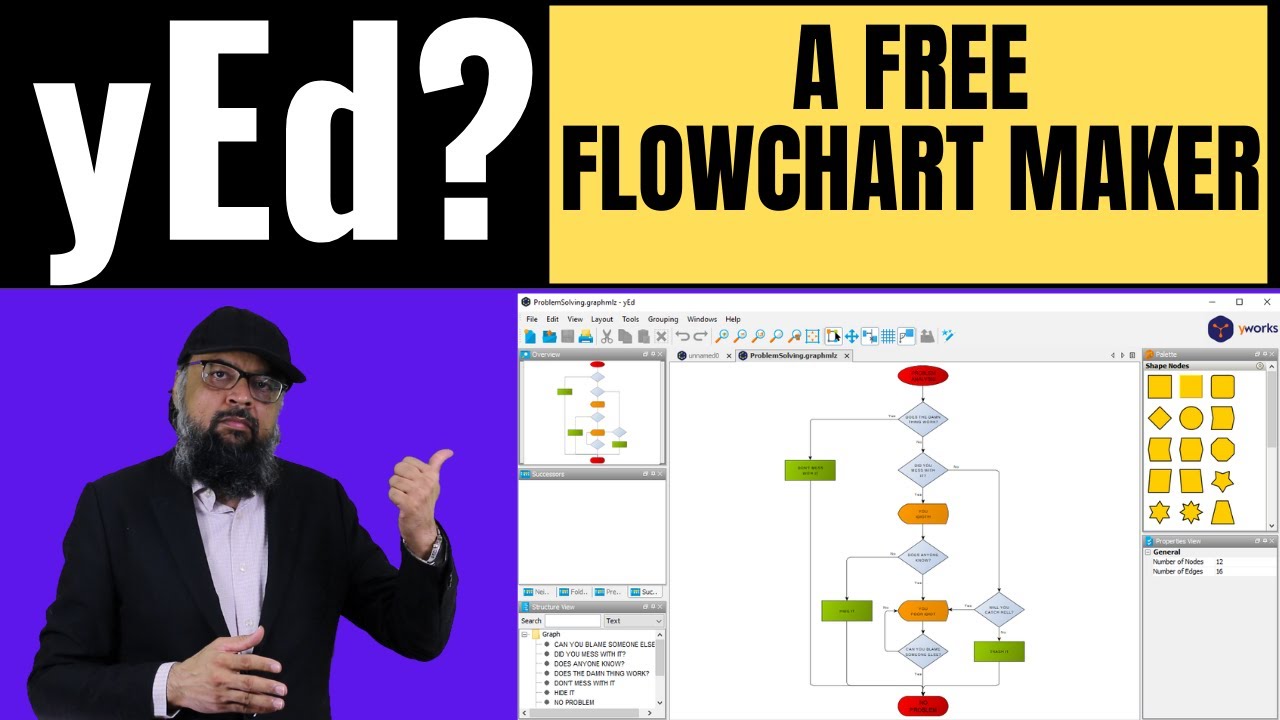 yEd Graph Editor Tutorial [A Free Flowchart Maker]