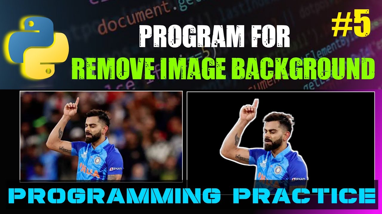 Python Program to Remove Image Background  || Python Programming Practice || RD Coding Vines