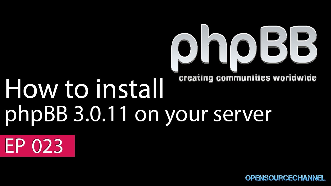 How To install phpBB 3.0.11 on your server.