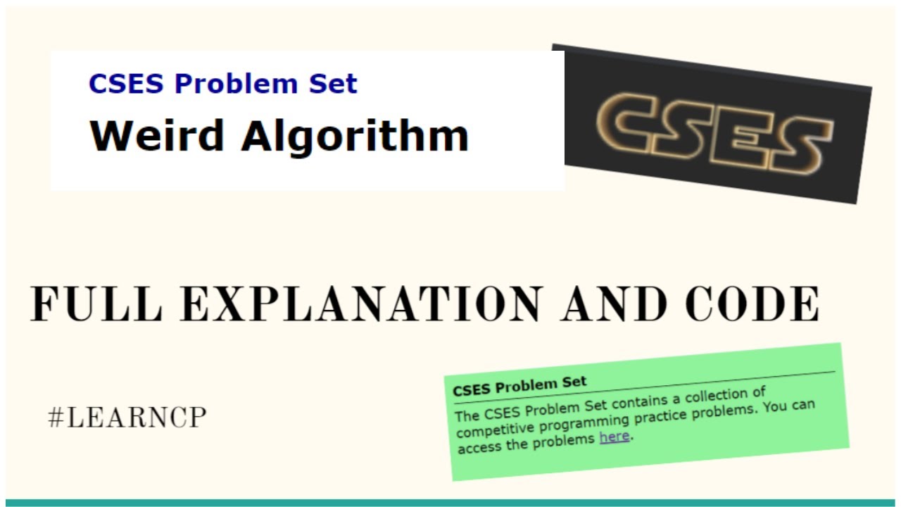 Weird Algorithm | CSES | Introductory Problems | Full Explanation | Code |