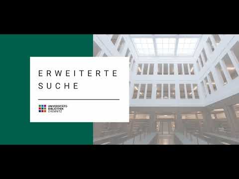 Die Erweiterte Suche im Katalog der UB