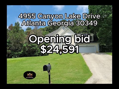 4955 Canyon Lake Drive, Atlanta Georgia 30349 is going to auction. Opening bid is $24,591