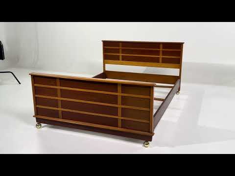 Paul Frankl for Johnson Furniture Company Mid Century Station Wagon Full Bed Frame