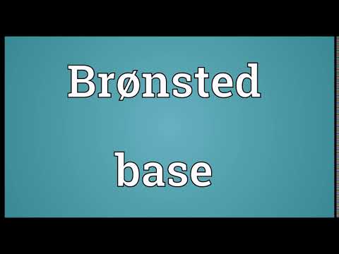 BrΓΈnsted base Meaning | Wordogram