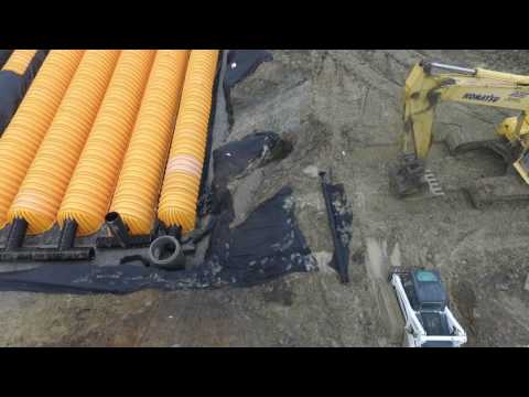 storm tech 4500 chambers install fly over
