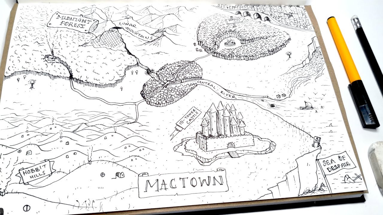 ART LESSON - FANTASY MAP ILLUSTRATION