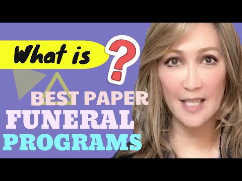 What Type Of Paper Is Best To Use For Funeral Programs