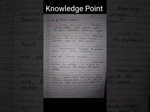 Uses of Concave mirror and convex mirror Best Notes for exam #shortd